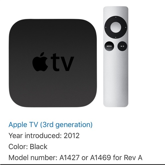 Apple | Media | Apple Tv 3rd Generation With Remote Control And Power ...